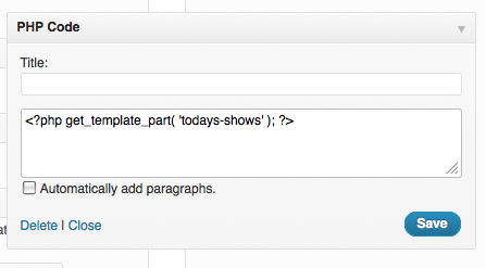 Template parts as widgets – WerdsWords